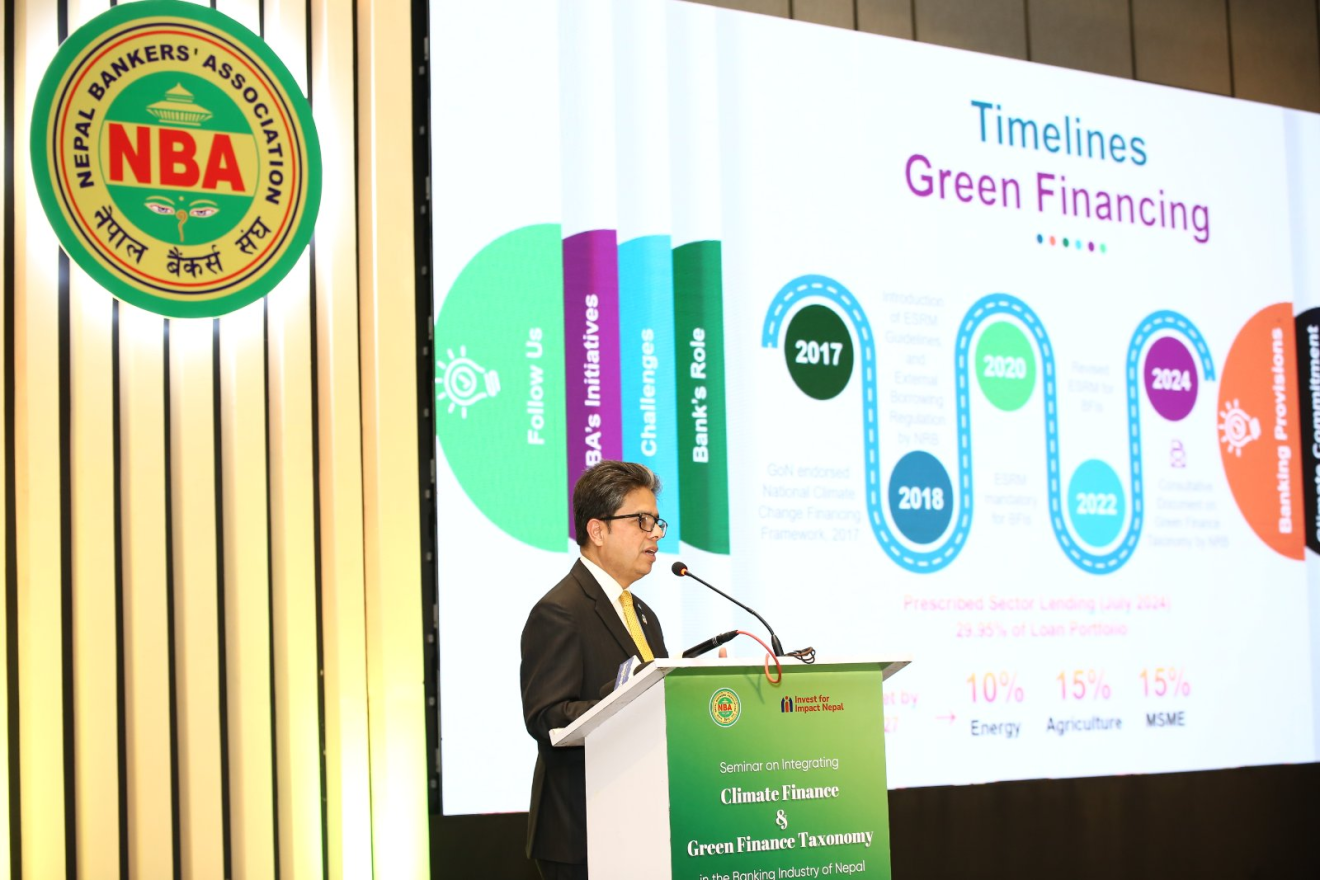 Seminar on Integrating Climate Finance and Green Finance Taxonomy in Nepal's Banking Industry ...